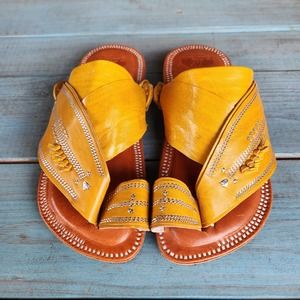 Camel Threads | Shoes | Saudi Madas Sandals Unisex Mustard Yellow ...